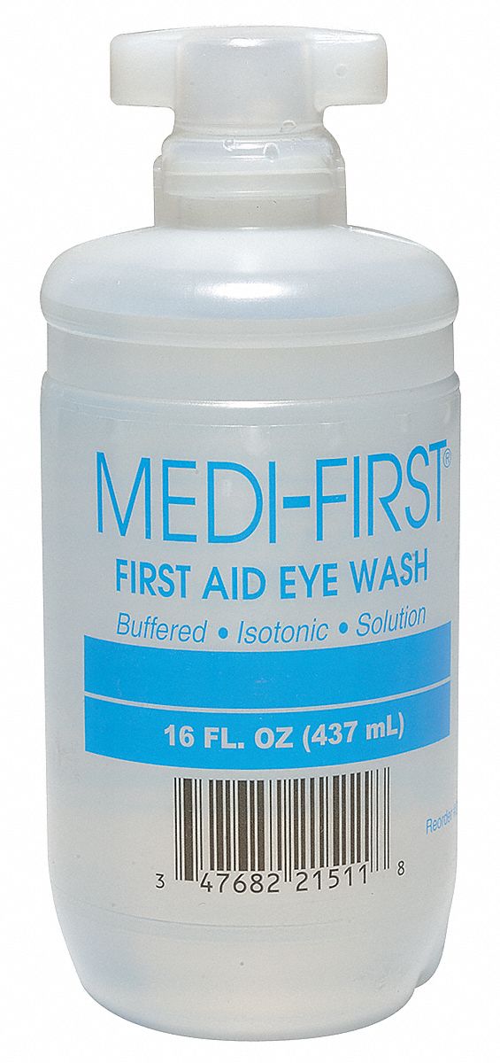 Eye Wash, Liquid Solution, Bottle, 16.000 oz, 16 oz - Grainger