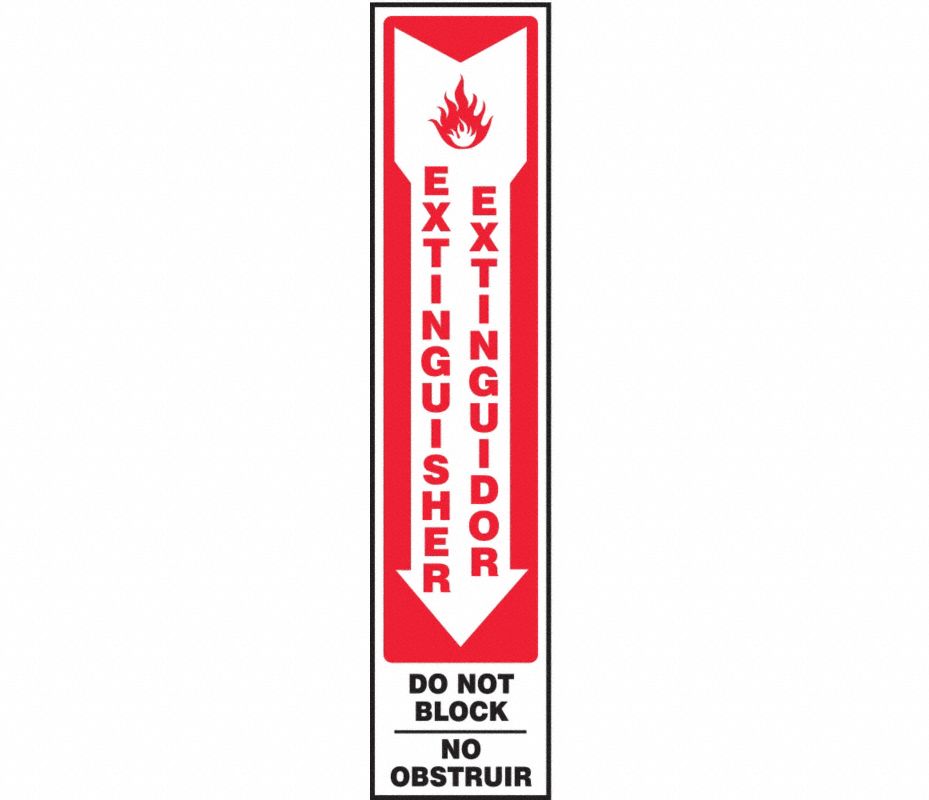 ACCUFORM Letrero de Extinguidor de Fuego, Leyenda Extinguisher do not ...