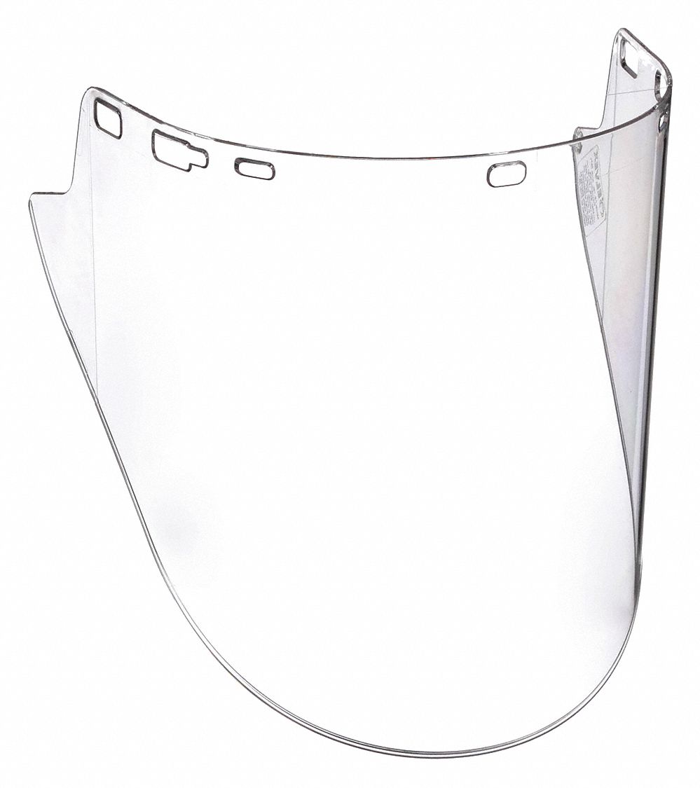 ELVEX, 18 1/2 in Overall Wd, 10 in Overall Ht, Face Shield Visor ...