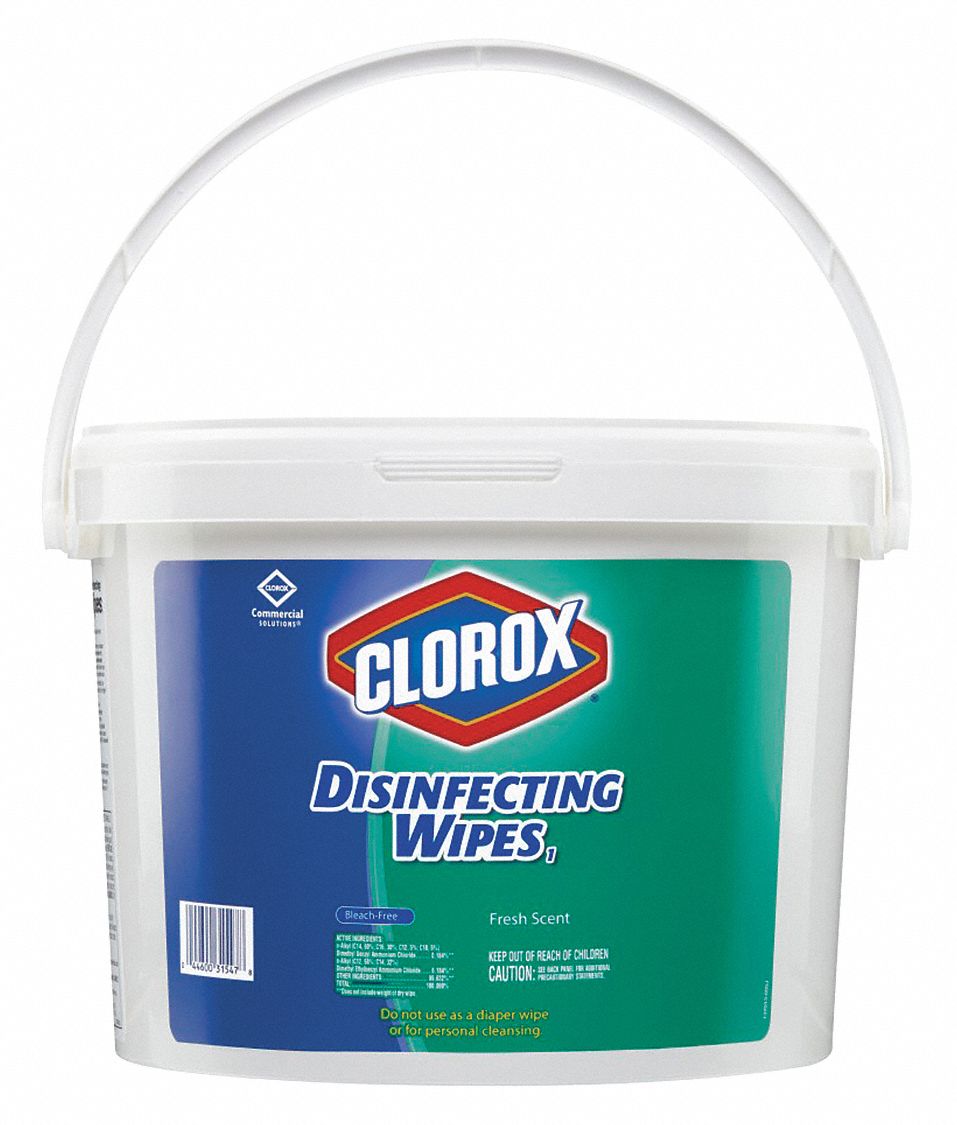 Wipes Bucket, No Series, (700) Wipes, Plastic, White - Grainger