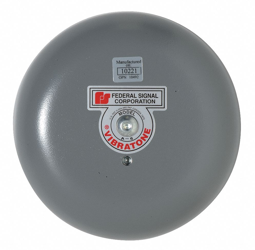 A6, 6 in L x 6 in W x 6 in dia, Gong Bell - 9Y961|A6 - Grainger
