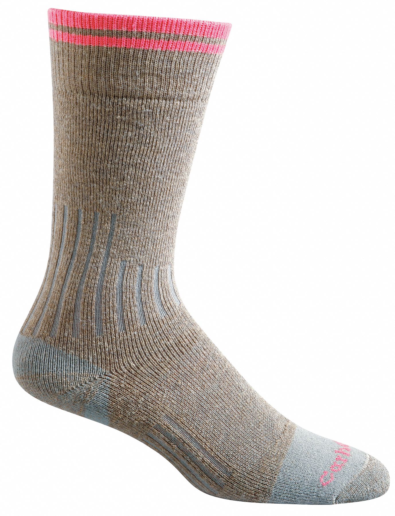 CARHARTT Compression Socks, Women's, 6-1/2 to 10, Khaki, 1 PR - 9YDA1 ...