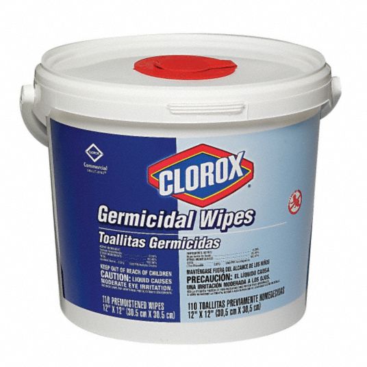 Germicidal Disinfecting Wipes, 12 x 12 in Sheet Size, Unscented ...