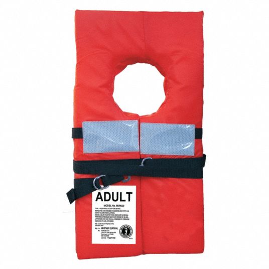 Standard Life Jacket, USCG Type I, Size: Universal - Grainger