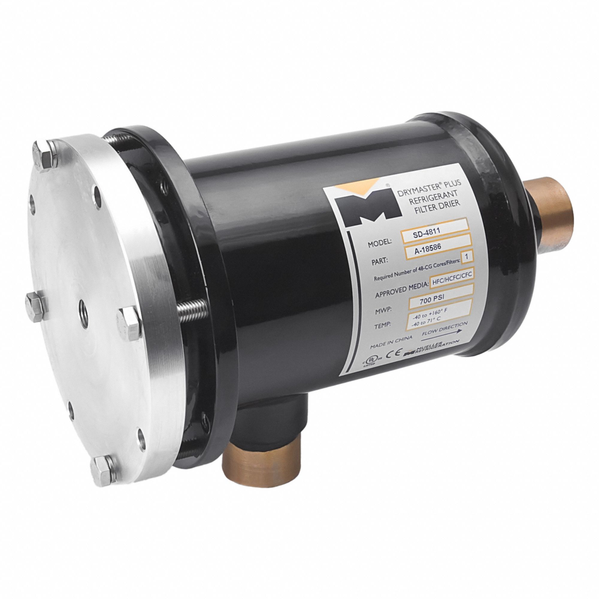 MUELLER, 9 1/2 in Lg, 7/8 in, Filter Dryer Core Shell - 809GW4|A 18584 ...