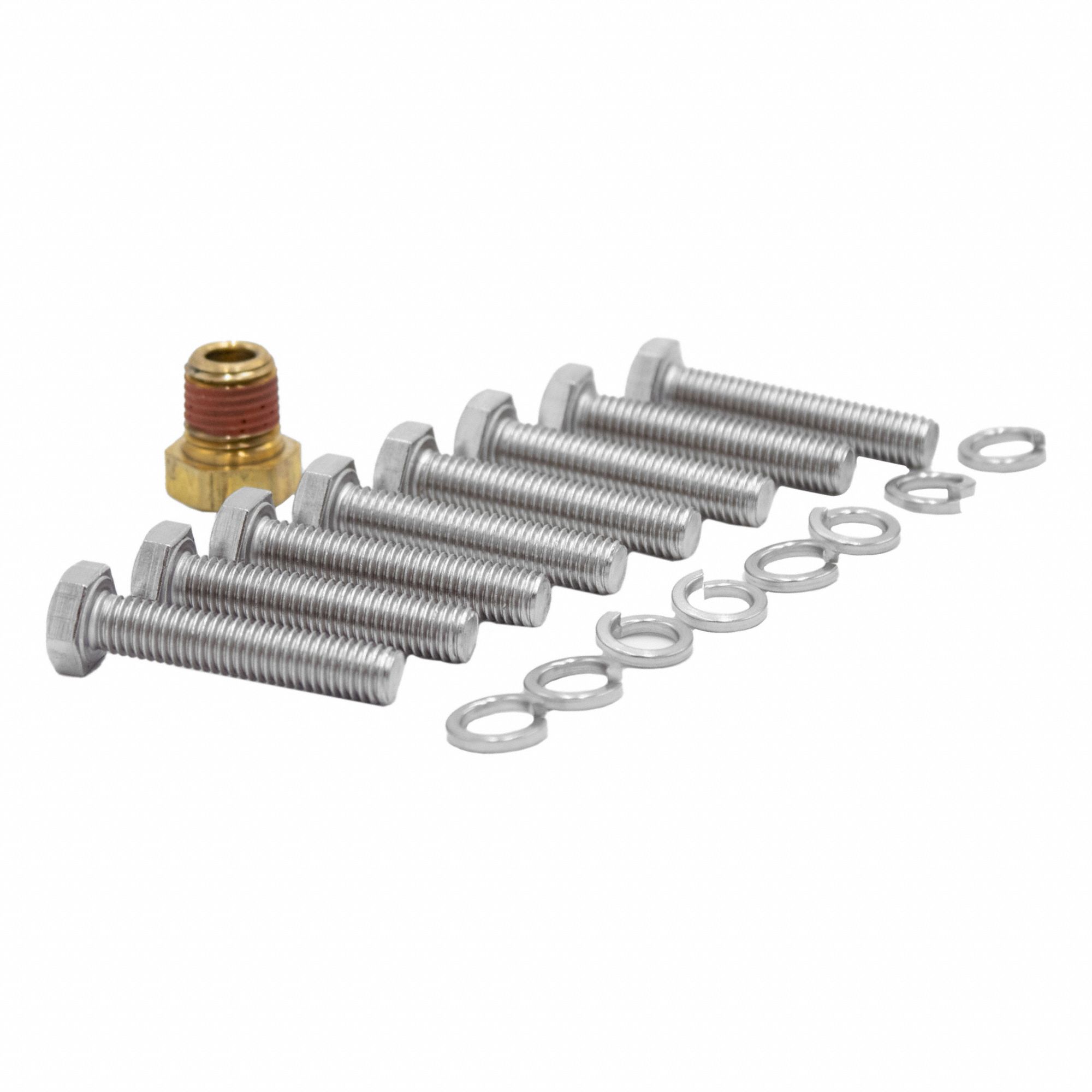 MUELLER, (8) Bolts/(8) Washers/Pipe Plug, Lid Hardware Kit - 809GY3|A ...