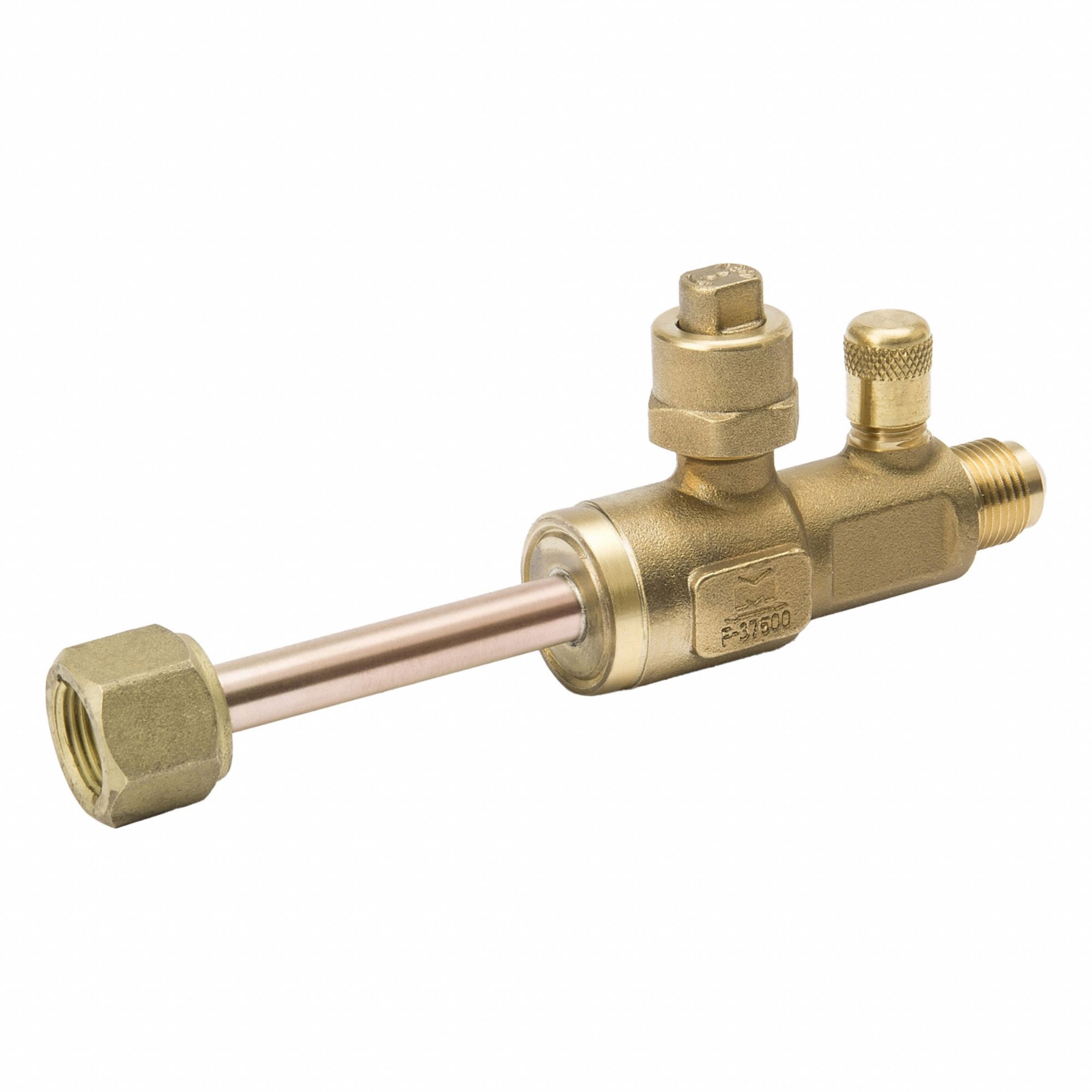 MUELLER, 1 Cv, 3/8 in Female Swivel Right-Hand, Refrigerant Ball Valve ...