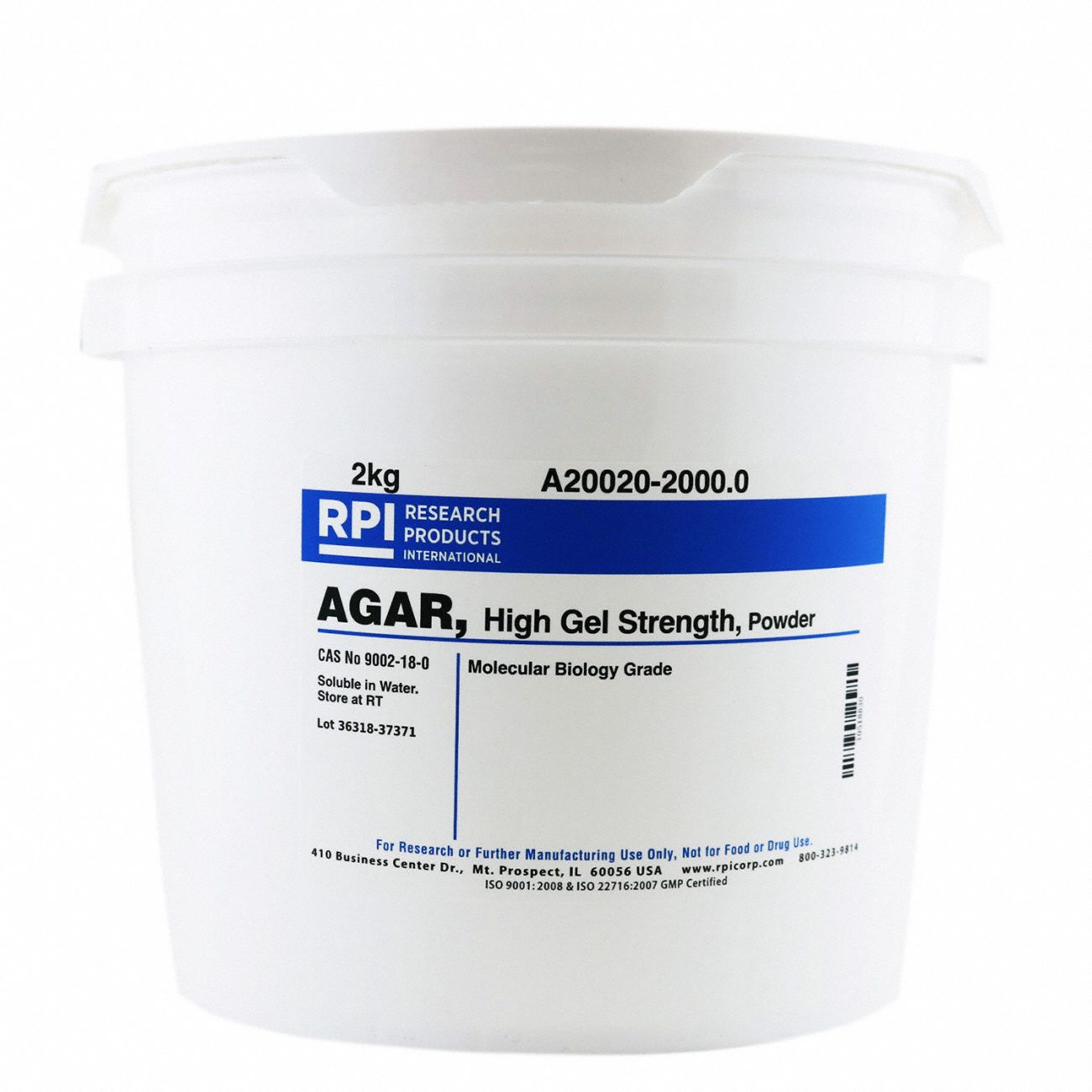 Lab, 2 kg, Agar - High Gel Strength - 31FW11|A20020-2000.0 - Grainger