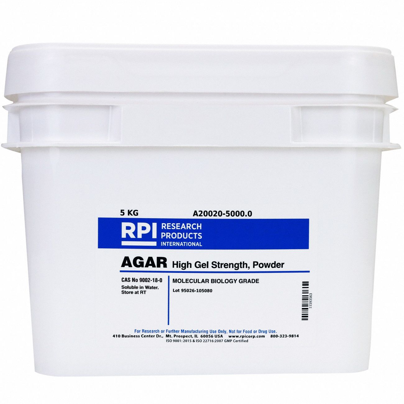 Lab, 5 kg, Agar - High Gel Strength - 31FW13|A20020-5000.0 - Grainger
