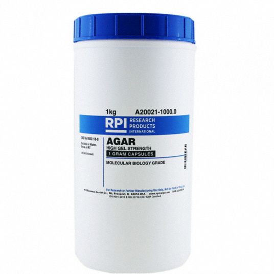 Lab, 1 kg, Agar - High Gel Strength - 31FW14|A20021-1000.0 - Grainger