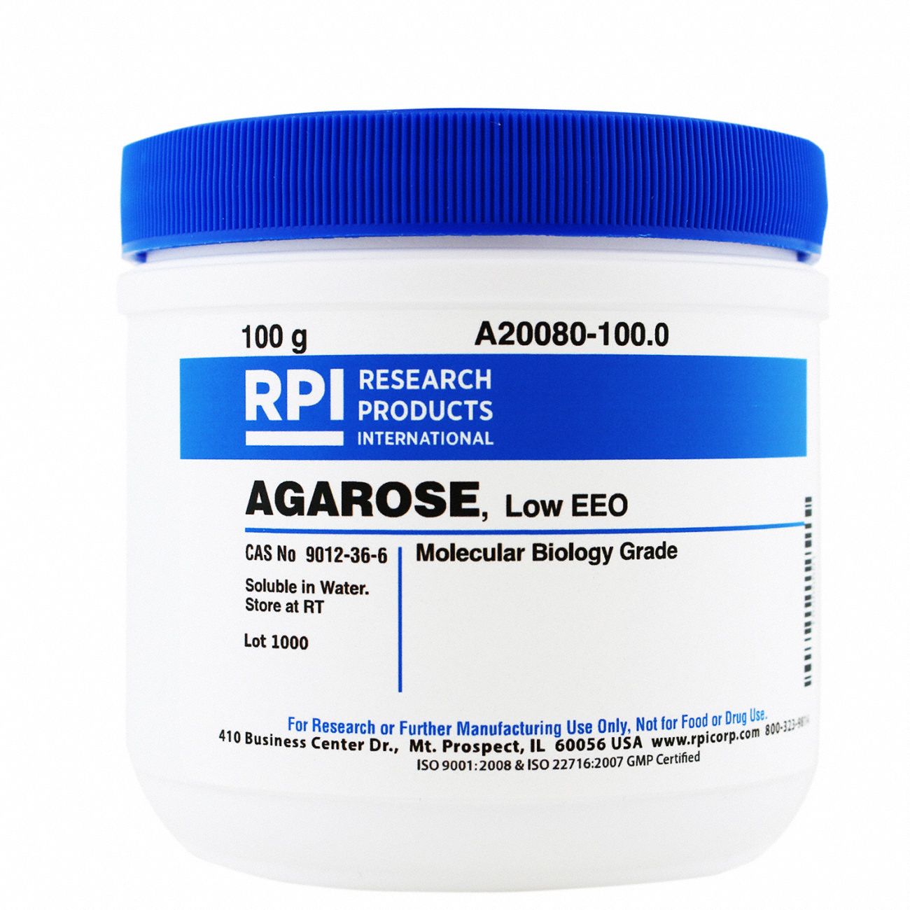 Lab, 100 g, Agarose - Low EEO - 30UC82|A20080-100.0 - Grainger