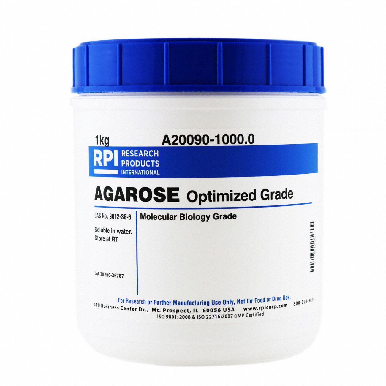 Lab, 1 kg, Agarose - High Gel Strength - 30UC88|A20090-1000.0 - Grainger