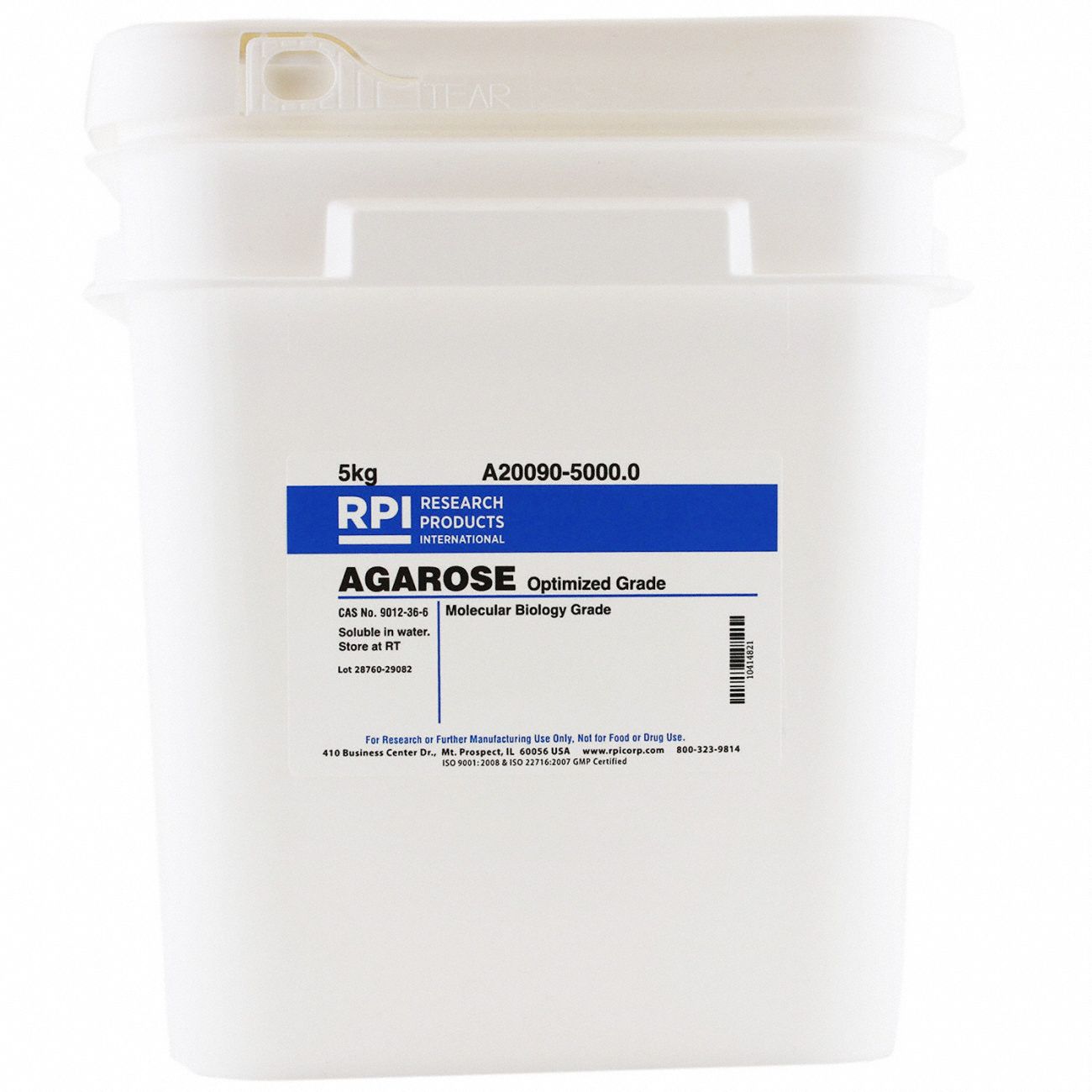 Lab, 5 kg, Agarose - High Gel Strength - 30UC92|A20090-5000.0 - Grainger