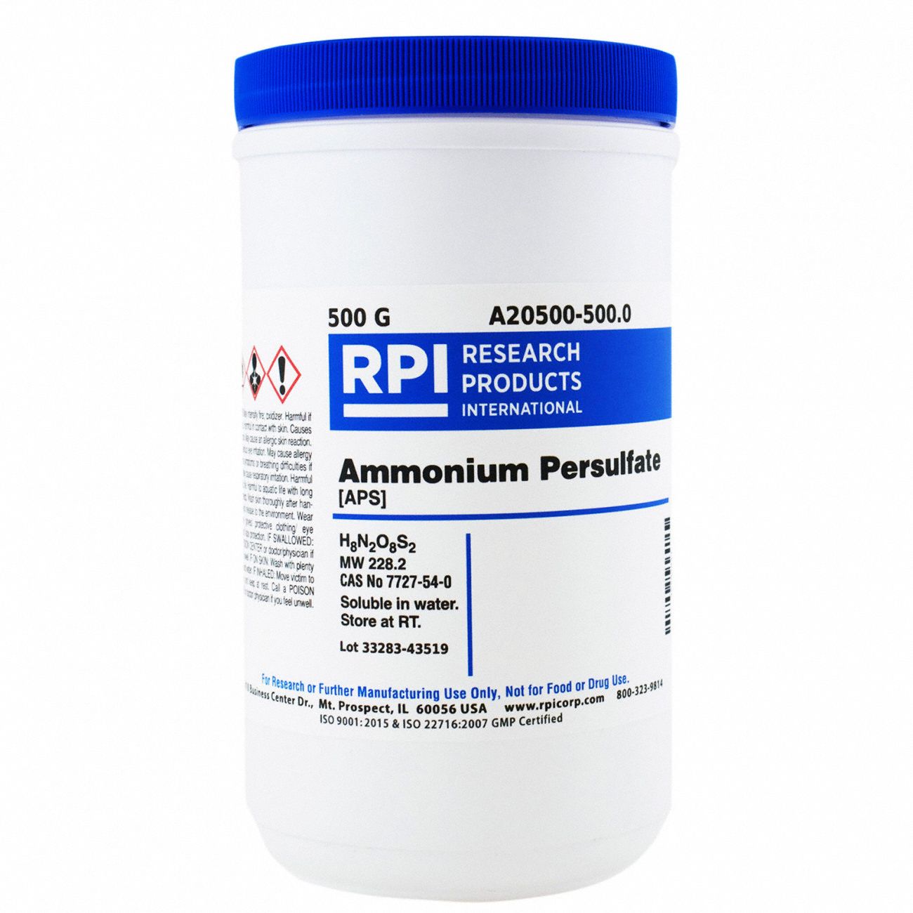 Lab, 500 g, Ammonium Persulfate - 30UD08|A20500-500.0 - Grainger