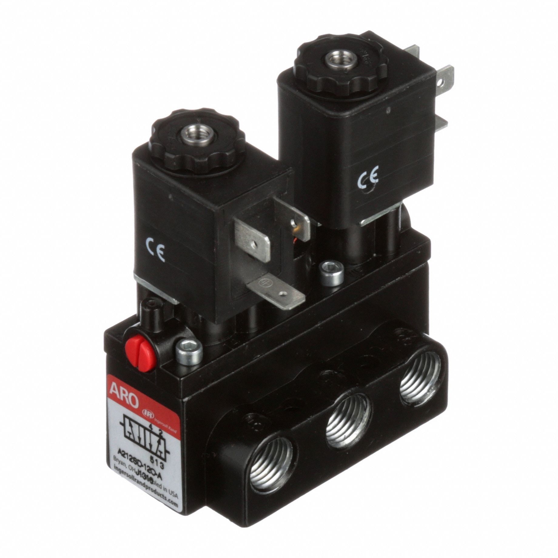 ARO, Alpha, Four-Way / Two-Position, Solenoid Air Control Valve - 341ZD5|A212SD-012-D - Grainger