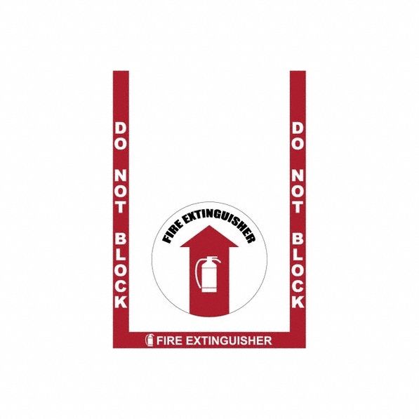 PVC/Vinyl, Adhesive Sign Mounting, Floor Safety Kit - 822G57|IN-40-941 ...