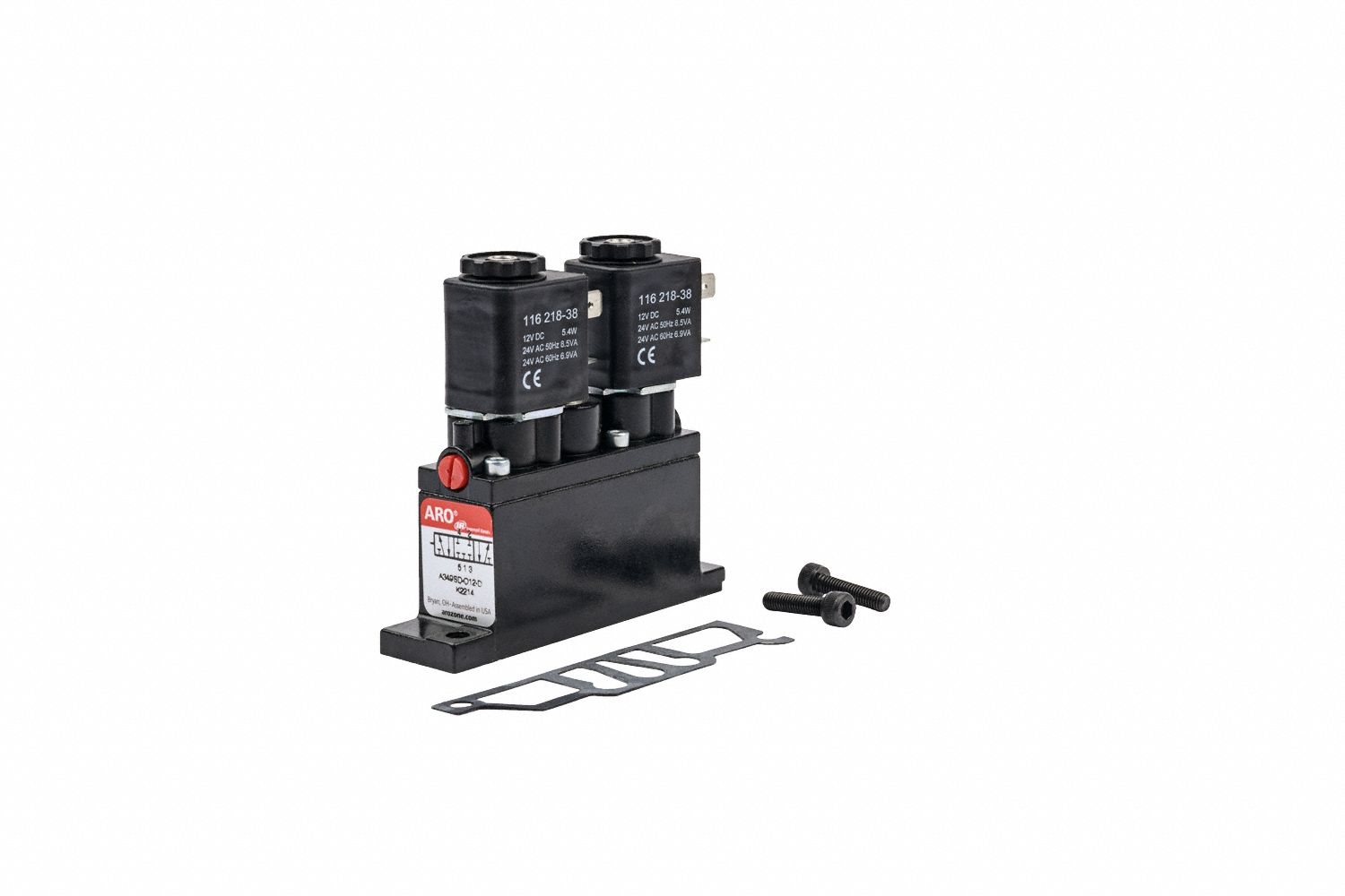 ARO, Alpha, Four-Way / Three-Position, Solenoid Air Control Valve - 341ZG1|A349SD-012-D - Grainger