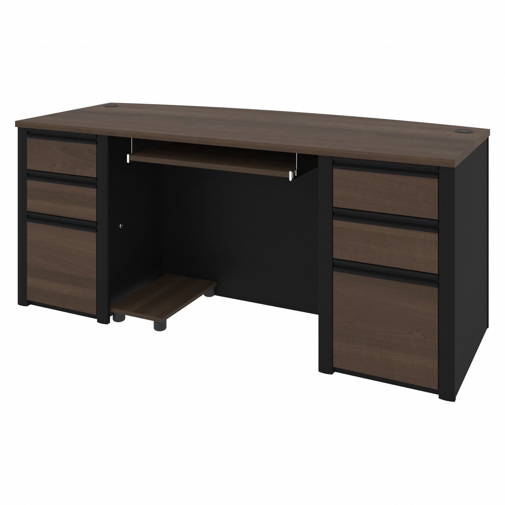 BESTAR, Black, 71 1/8 in Overall Wd, Office Desk - 813DW1|93850-000052 ...