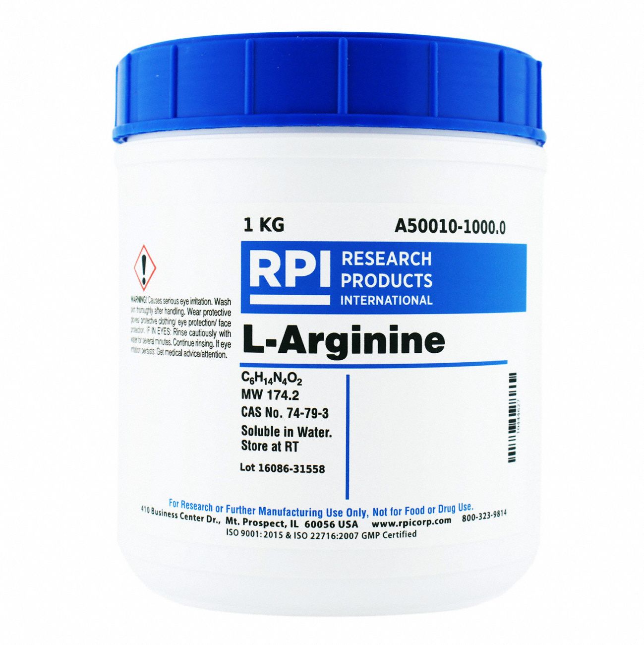 USP, 1 kg, L-Arginine - 30UD13|A50010-1000.0 - Grainger