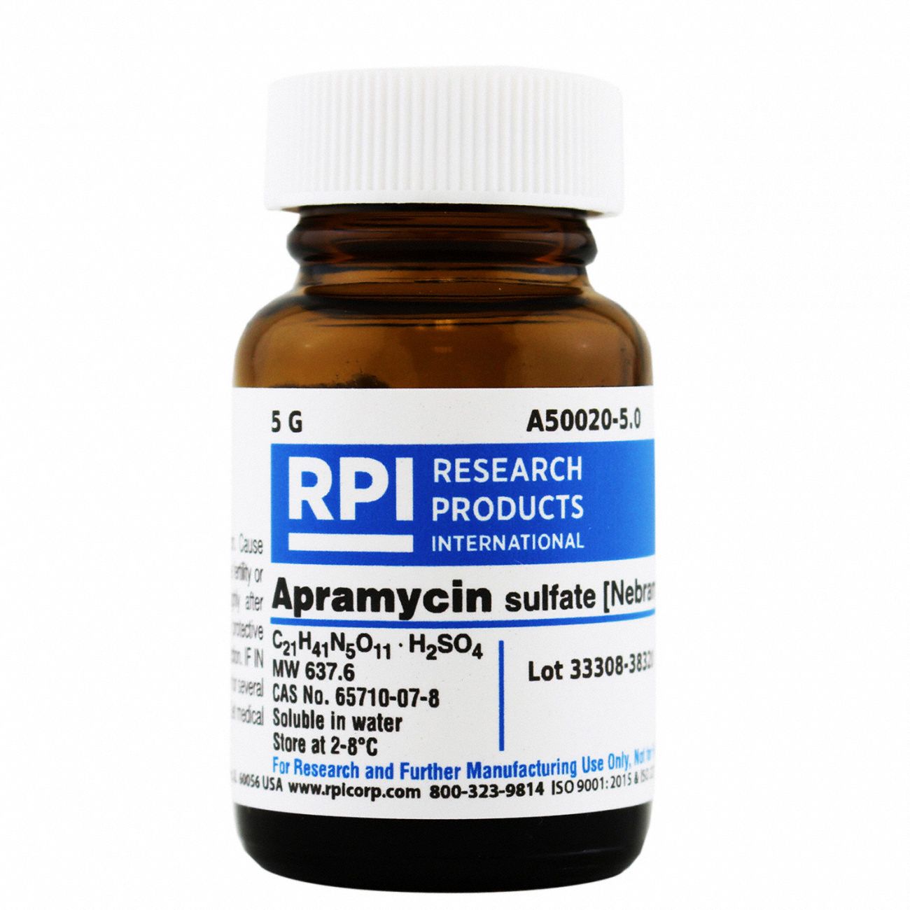 5 g, 65710-07-8, Apramycin Sulfate (Nebramycin II) - 30TX28|A50020-5.0 ...