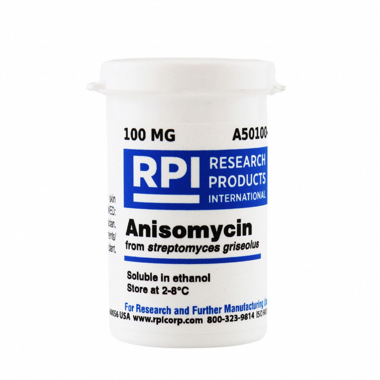 100 mg, 22862-76-6, Anisomycin Streptomyces Griseolus - 30TX29|A50100-0 ...