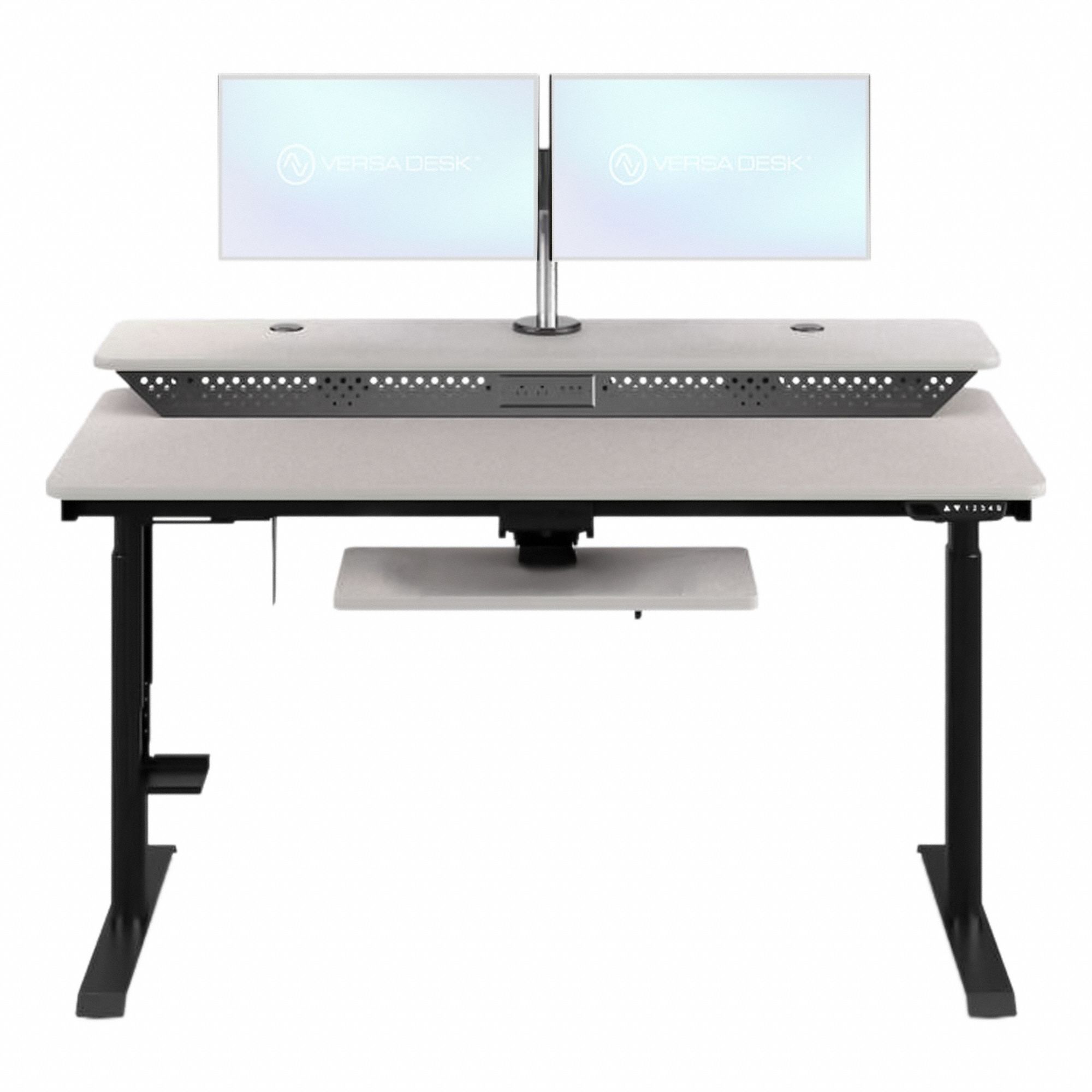 VERSADESK, White, Wood, Electric Sit-Stand Desk - 875LU8|VT1377230-01 ...