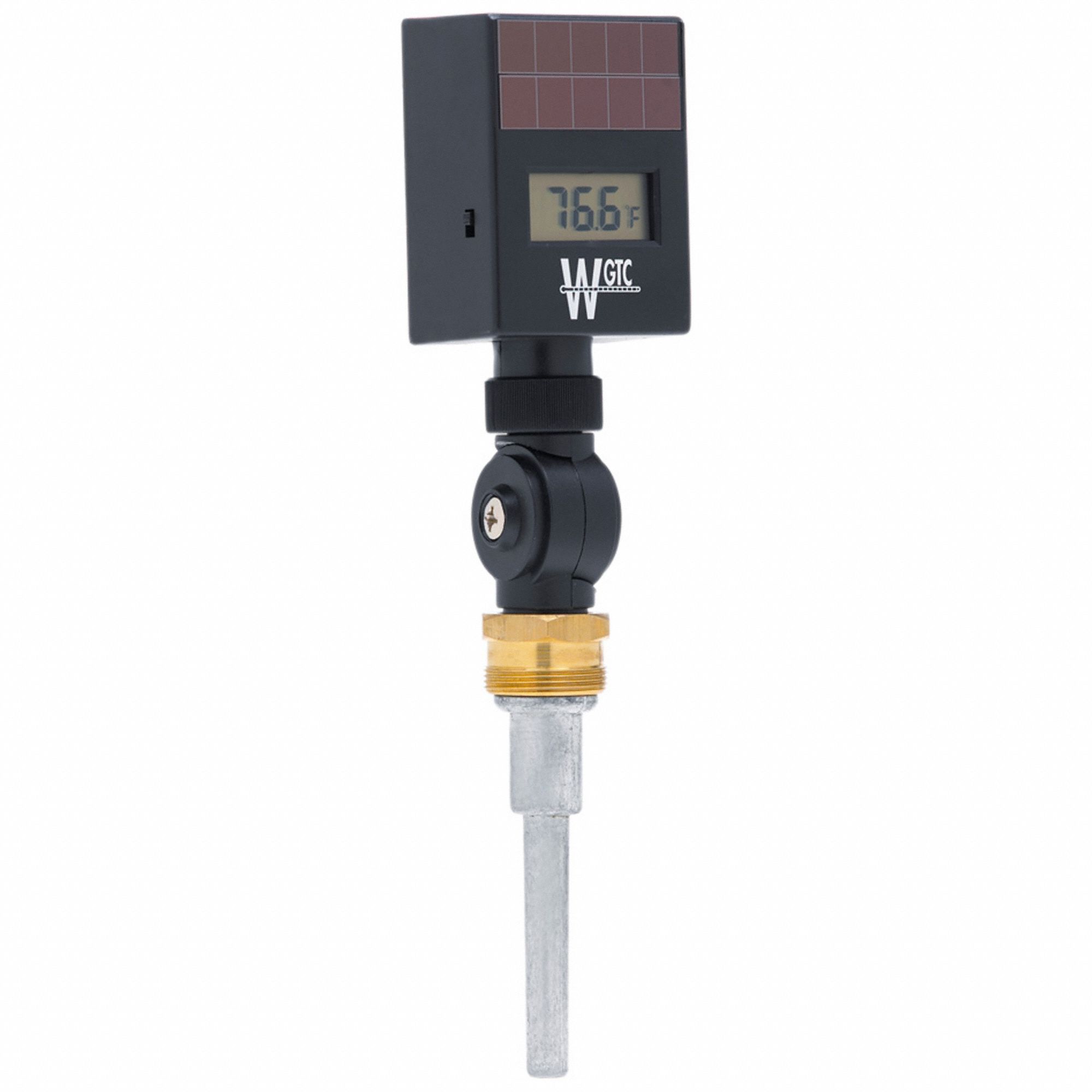 Adj-Angle, -58° to 302°F/-50° to 150°C, Digital Solar-Powered ...
