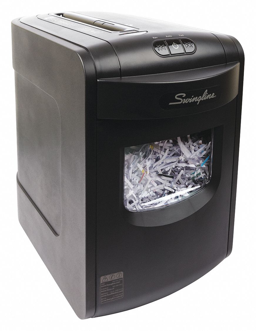 SWINGLINE PAPER SHREDDER, 8.2 FPM, SHREDDING CAP 14 SHEETS, BLACK ...