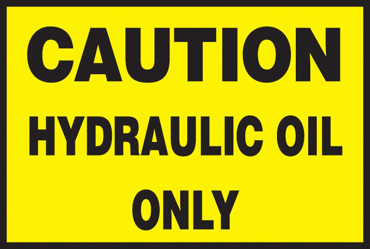 ACCUFORM SIGNS SAFETY LABEL HYDRAULIC OIL VINYL - 4276 - ACFLCHL551 ...