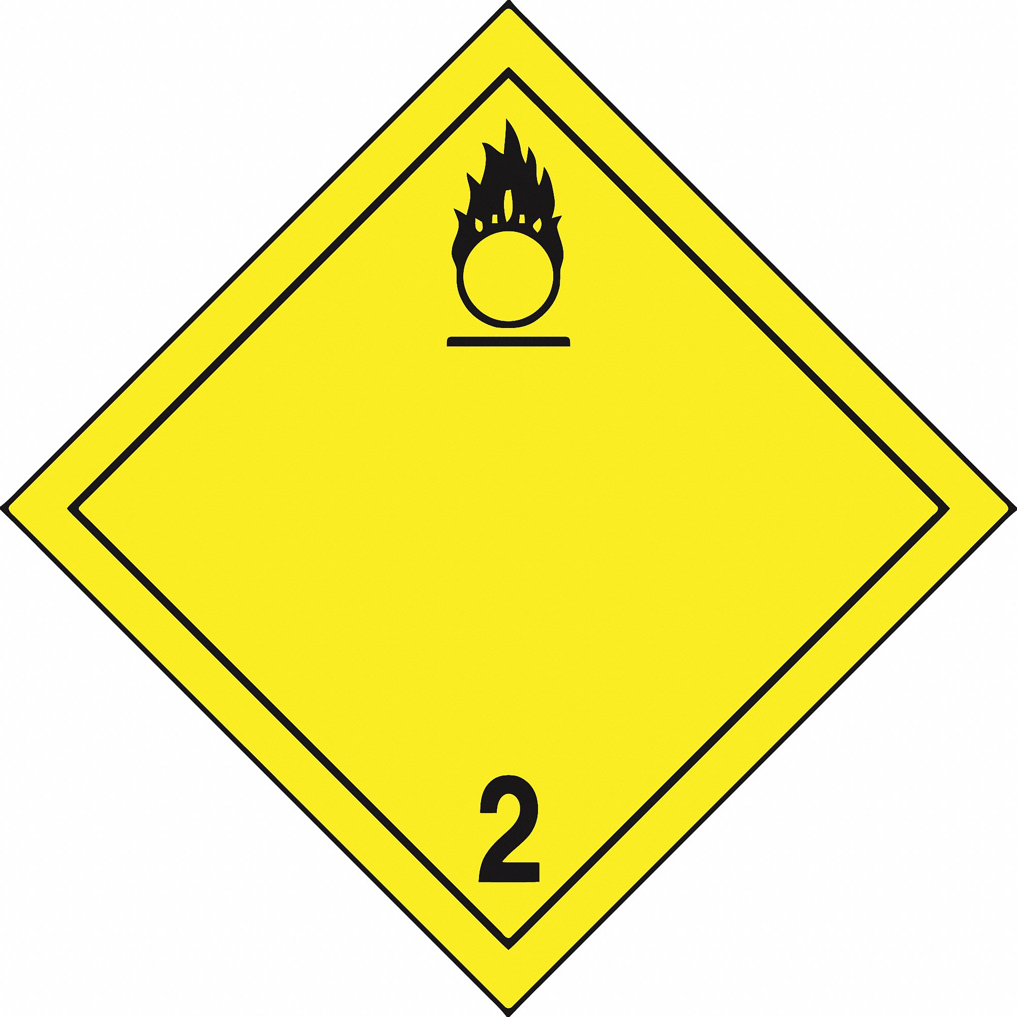 ACCUFORM VEHICLE PLACARD, HAZARD CLASS 2, SELF-ADHESIVE, YELLOW, VINYL ...