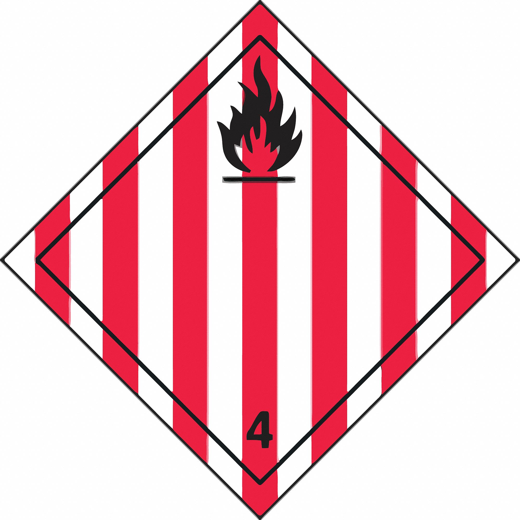 ACCUFORM VEHICLE PLACARD, HAZARD CLASS 4, RED/WHITE, PLASTIC, 10 PK ...