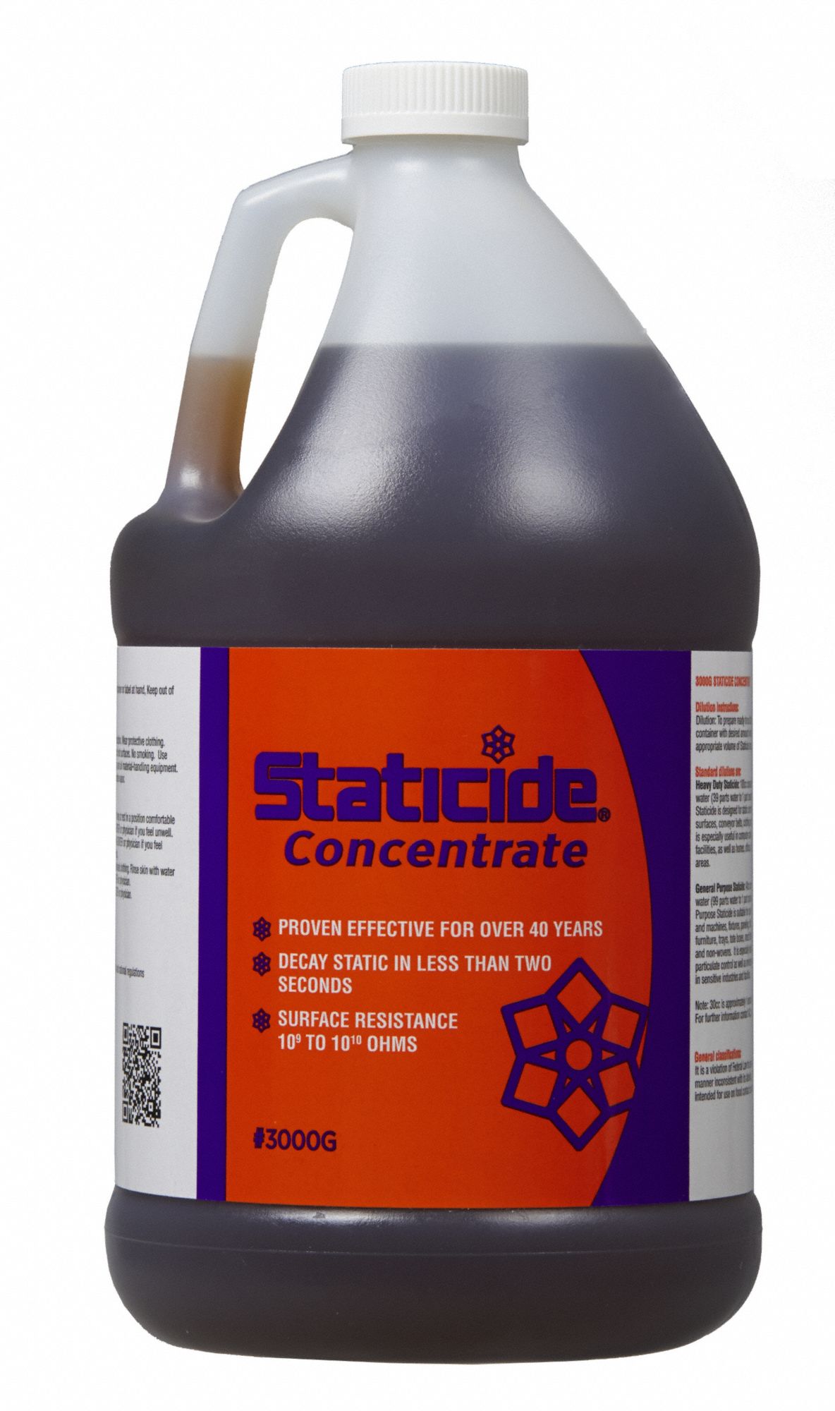 ACL STATICIDE, Bottle, 1 gal Container Size, Anti-Static Liquid - 3XKA7 ...