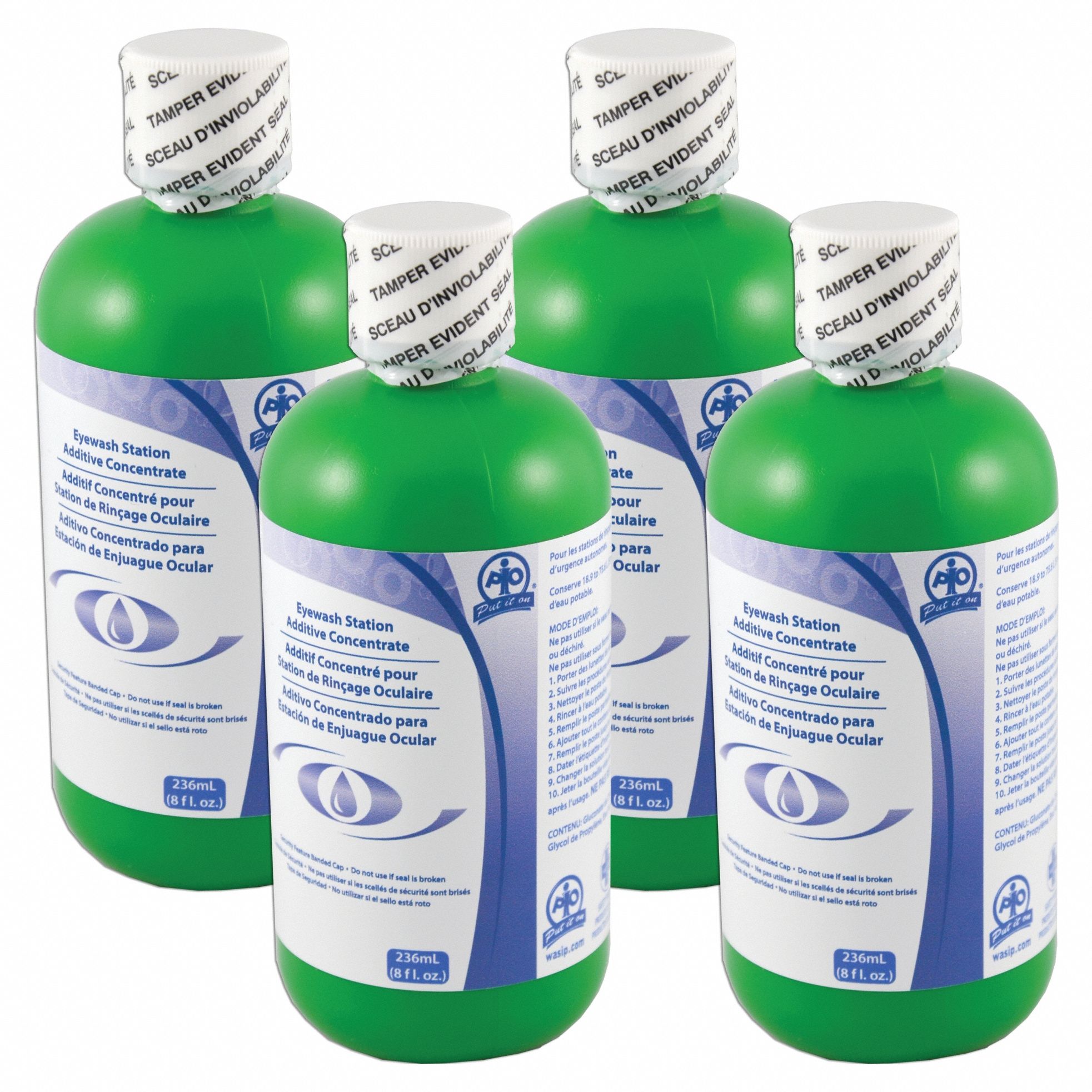 HUGHES, 8 oz Cap, Eyewash Additive Solution, Eyewash Additive Solution ...