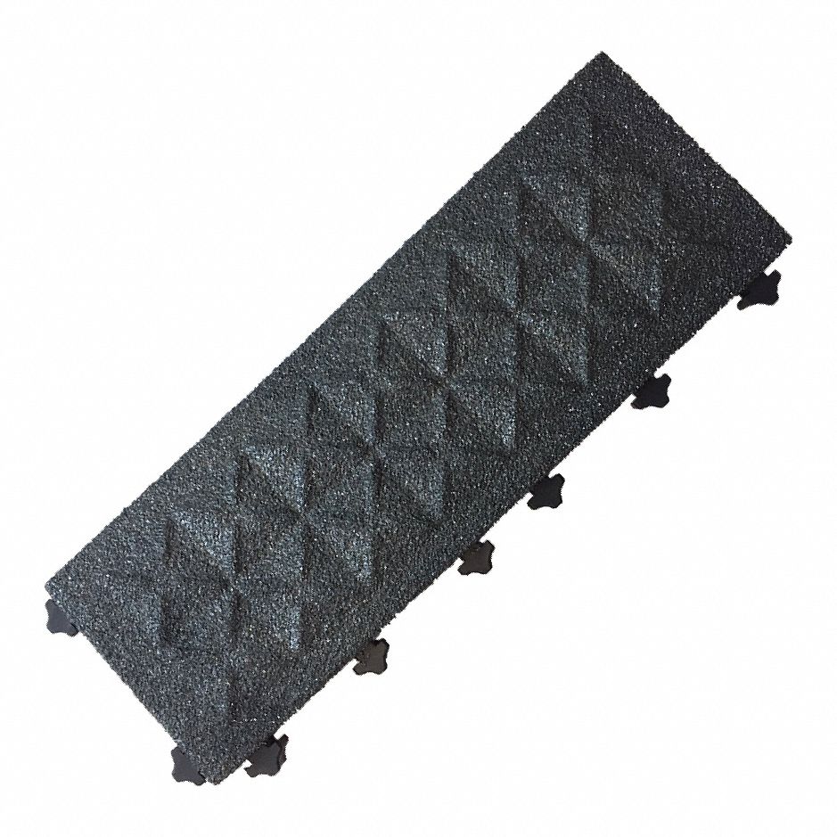 Gritted Mat,Black,6"Wx18"L,1",PK10,PK10 - Grainger