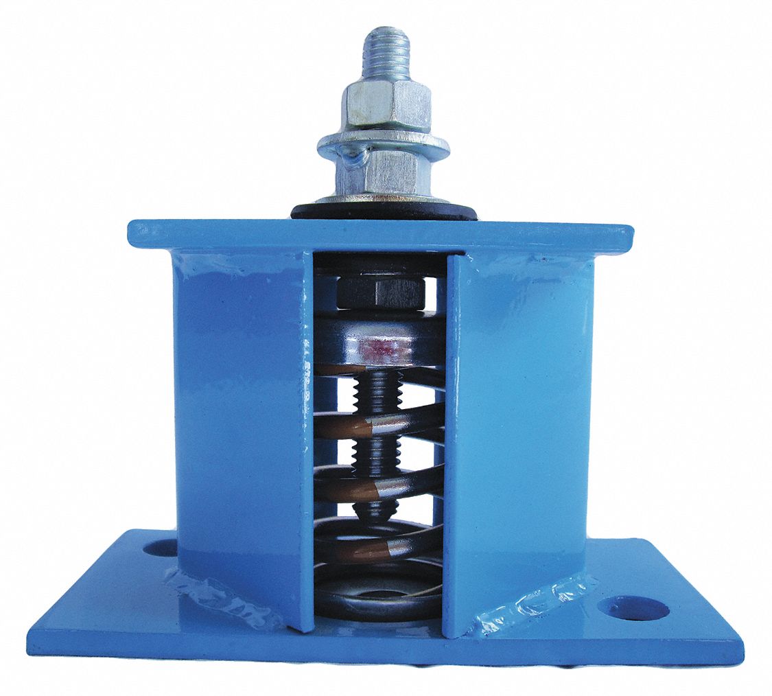 ANDRE ISOLATOR, SEISMIC SPRING, LOAD CAP 100 LB, M12 BOLT, ORANGE, 3 X ...