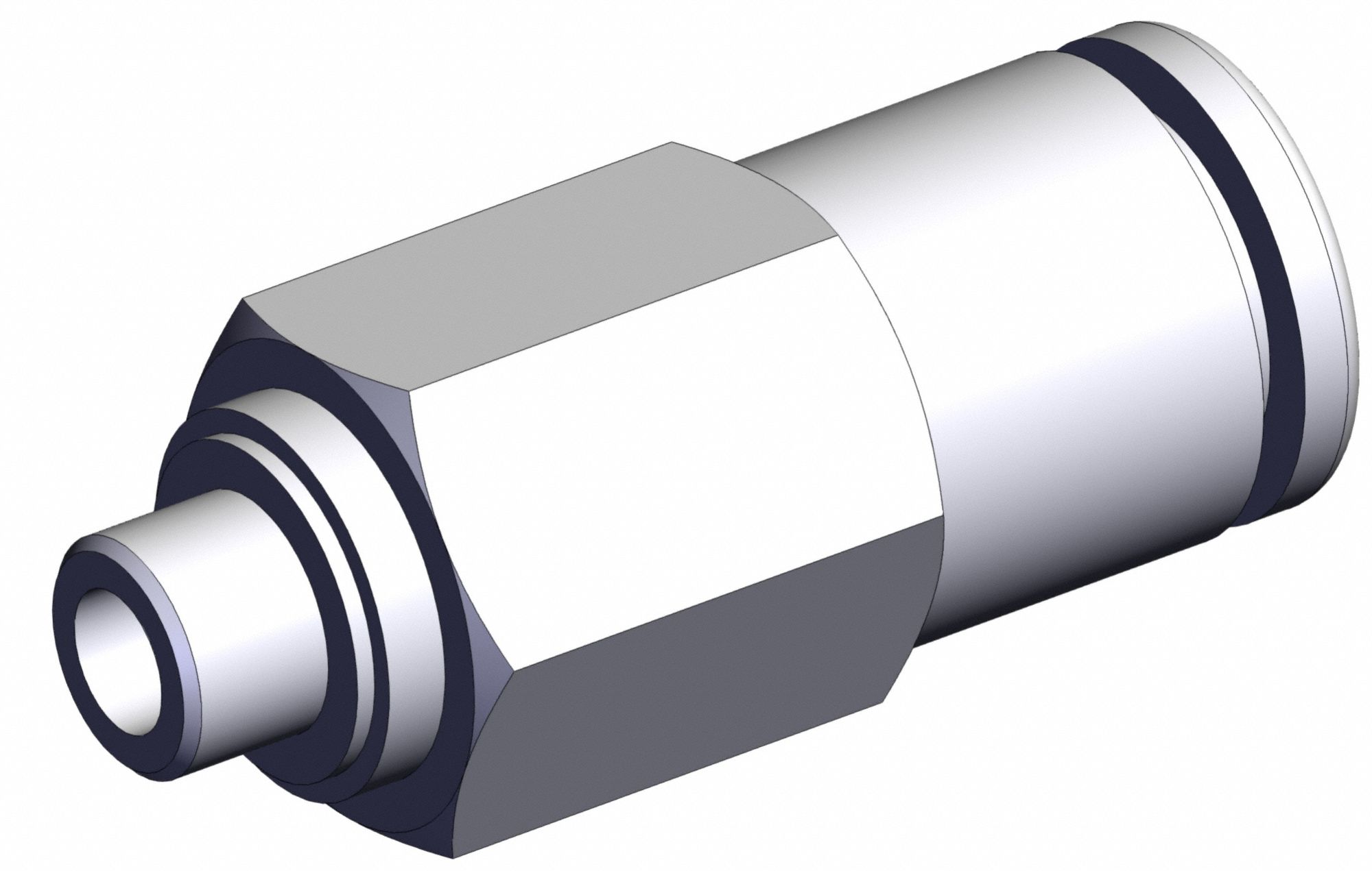 SMC, Male Connector, NBR, Aluminum Alloy (Valve)/PBT (Body)/Spacer (Brass), Pneumatic Check ...