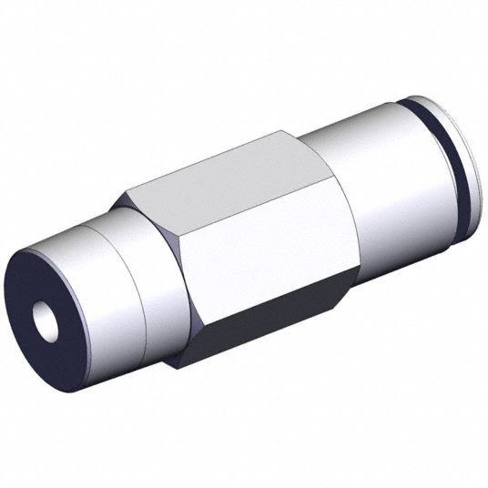 SMC, Male Connector, NBR, Aluminum Alloy (Valve)/PBT (Body)/Spacer (Brass), Pneumatic Check ...