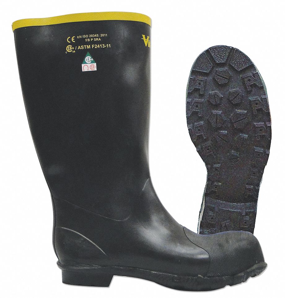 VIKING SAFETY RUBBER BOOTS, MEN'S/KNEE/STEEL TOE/ABRASION-RESISTANT ...