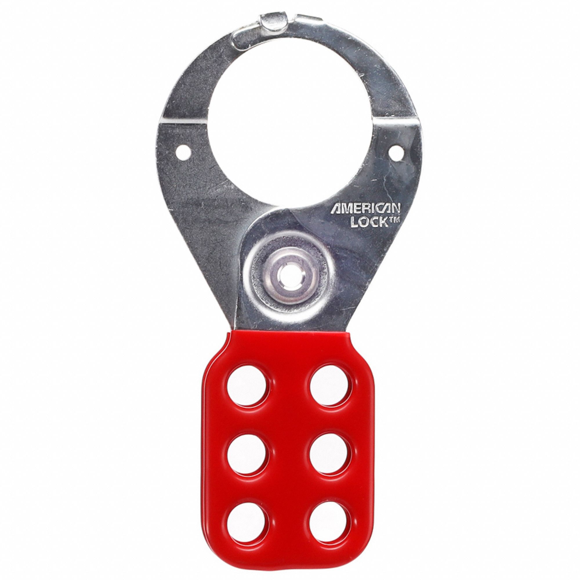 AMERICAN LOCK Aldaba de Bloqueo para 6 candados Acero Rojo Grillete de ...