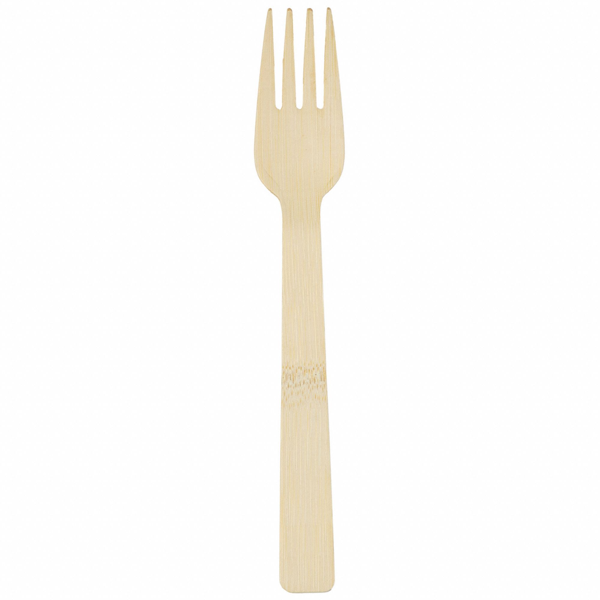 DIXIE, Beige, Bamboo, Disposable Fork - 801TN8|ANFBAM - Grainger