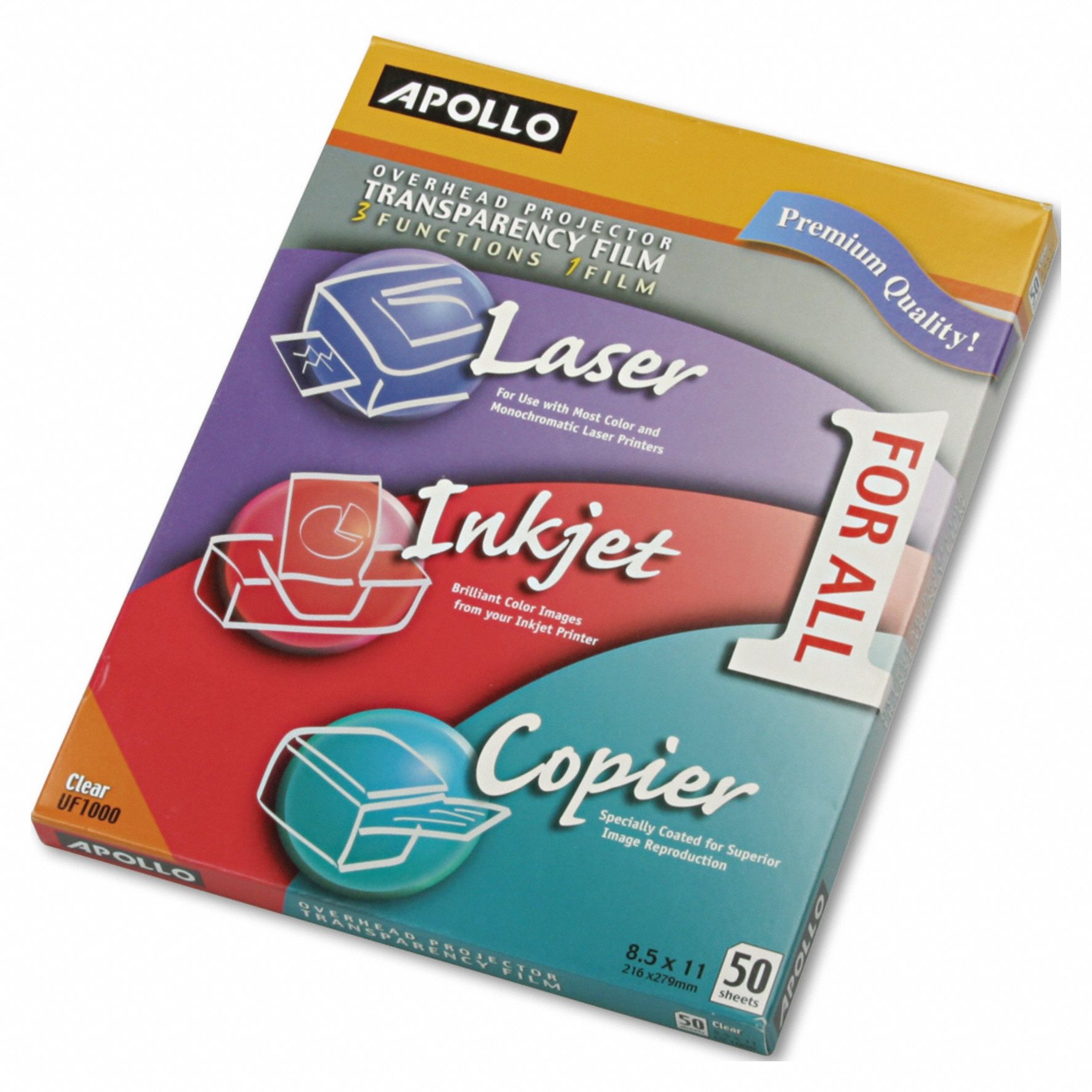 APOLLO, Clear, 50, Multi-Purpose Transparency Film - 44NV19|VUF1000E ...