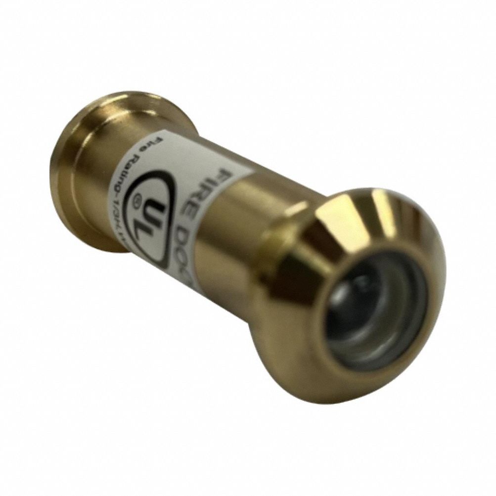 160° Viewing Angle, Brass, Door Viewer - 1HEW1|1HEW1 - Grainger
