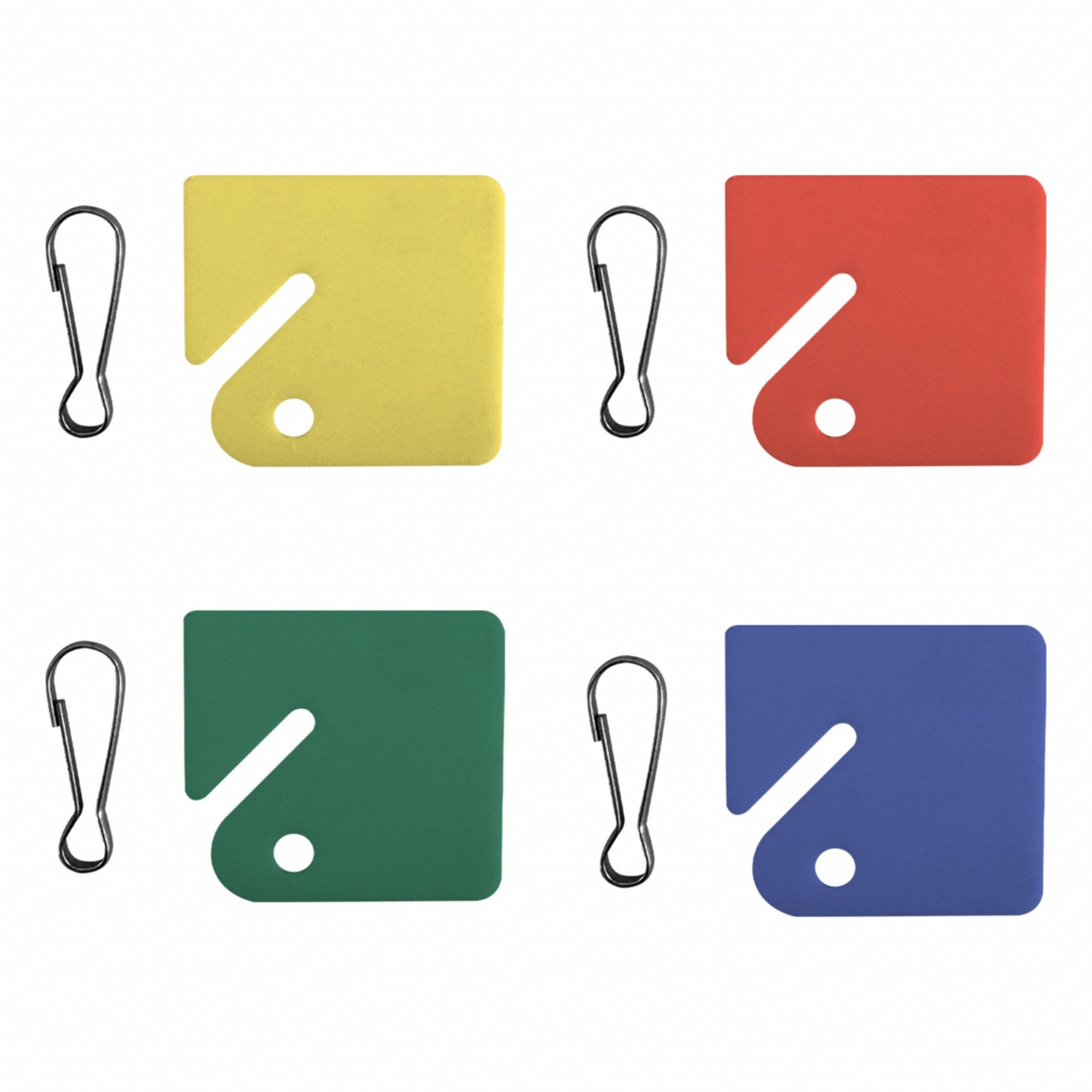 20 Key Tags, Square-Slotted, Key Tag - 33J891|33J891 - Grainger