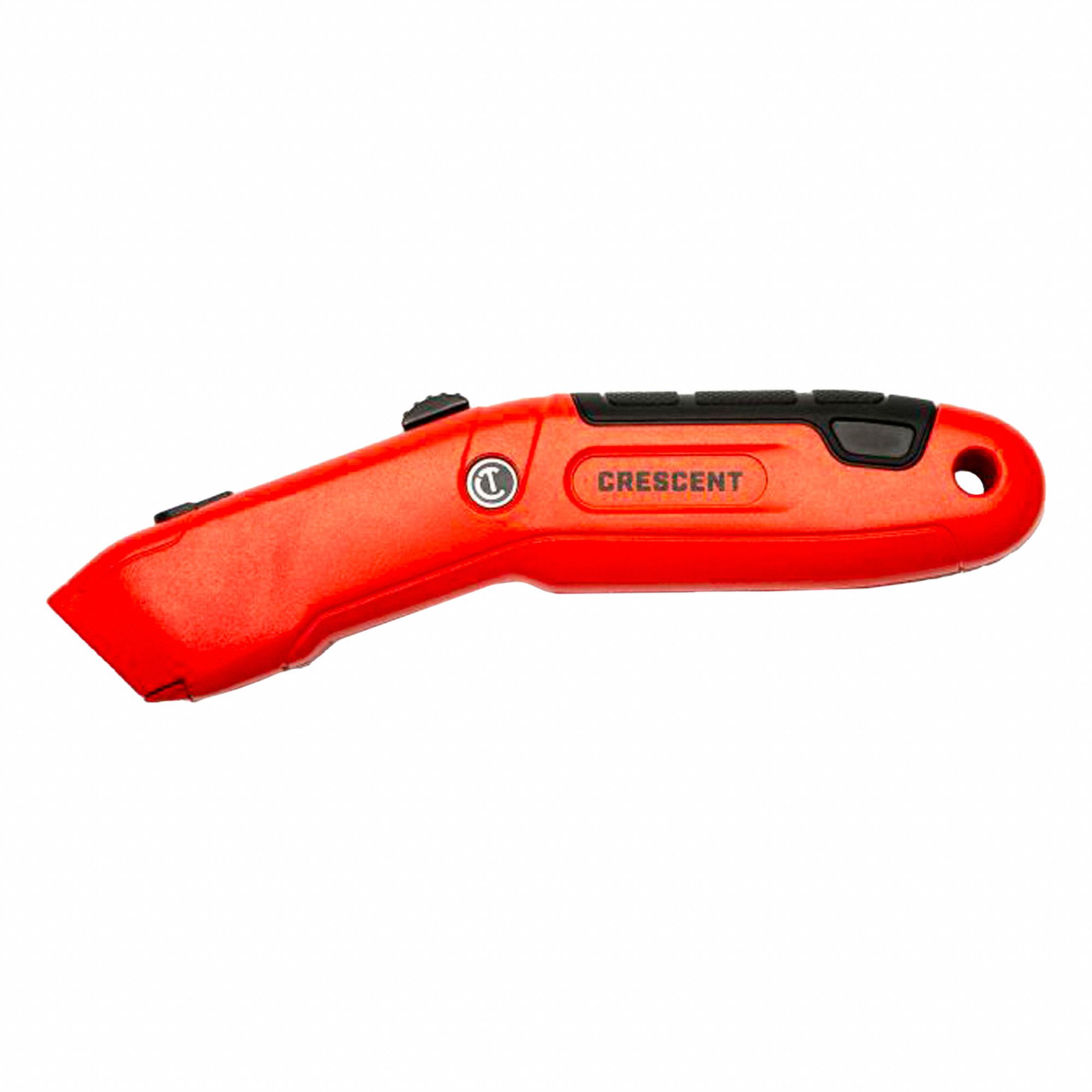 CRESCENT SAFETY CUTTER, STEEL, BLACK ERGONOMIC PLASTIC HANDLE, TEXTURED ...