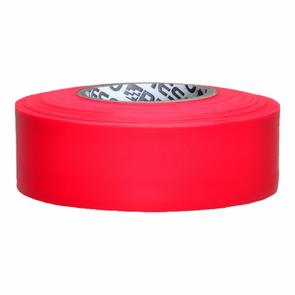 Fluorescent Red, No Legend, Flagging Tape - 8CE80|ARRG-200 - Grainger