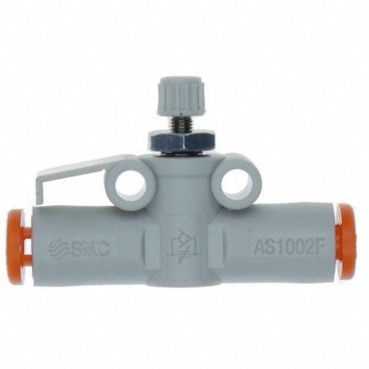 SMC, In-Line Fitting, Knob, Speed Controller - 852K99|AS1002F-01A - Grainger