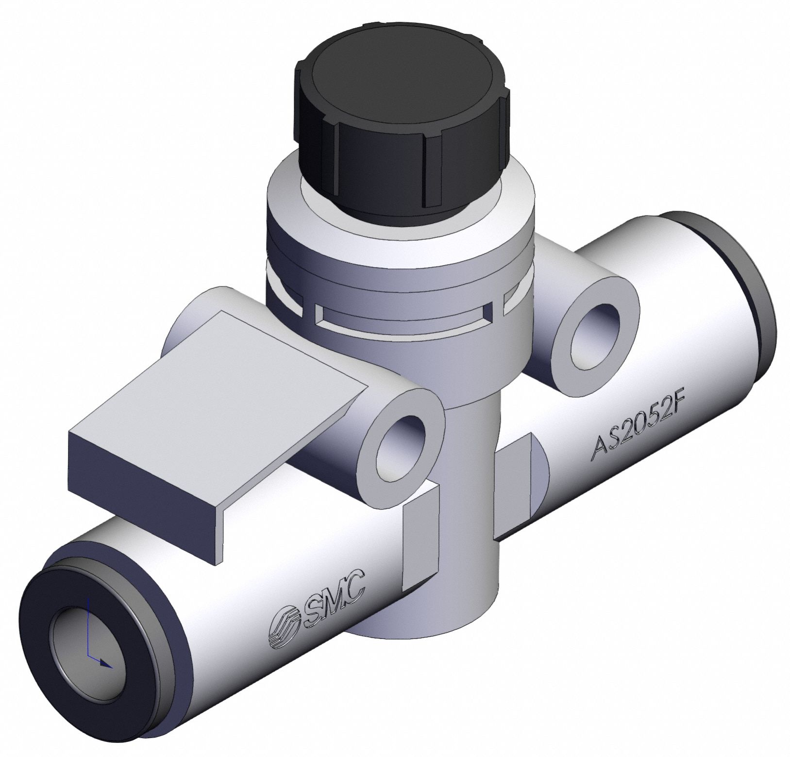 SMC, In-Line Fitting, Knob, Speed Controller - 852KD6|AS2052F-06A - Grainger