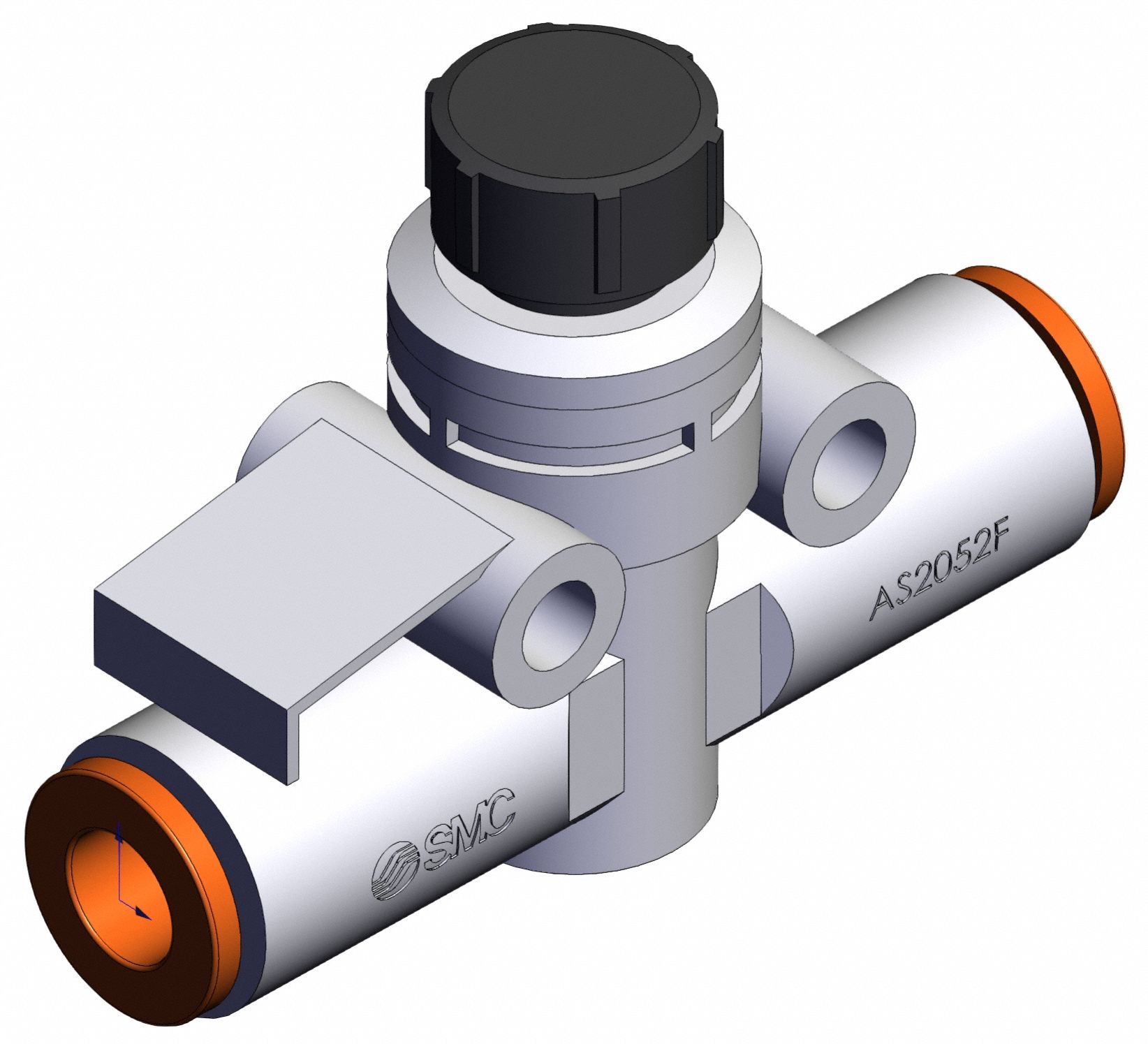 SMC, In-Line Fitting, Knob, Speed Controller - 852KD7|AS2052F-07A - Grainger