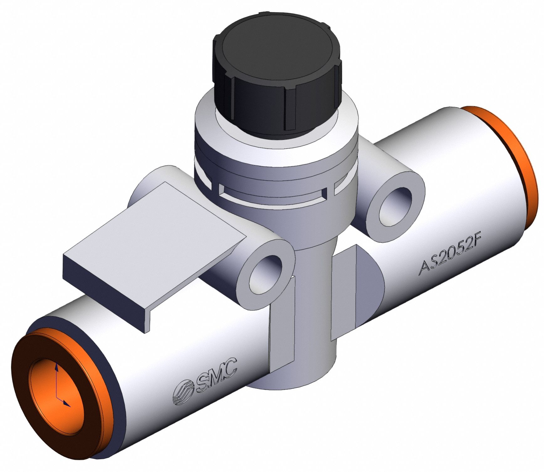 SMC, In-Line Fitting, Knob, Speed Controller - 852KD9|AS2052F-09A - Grainger