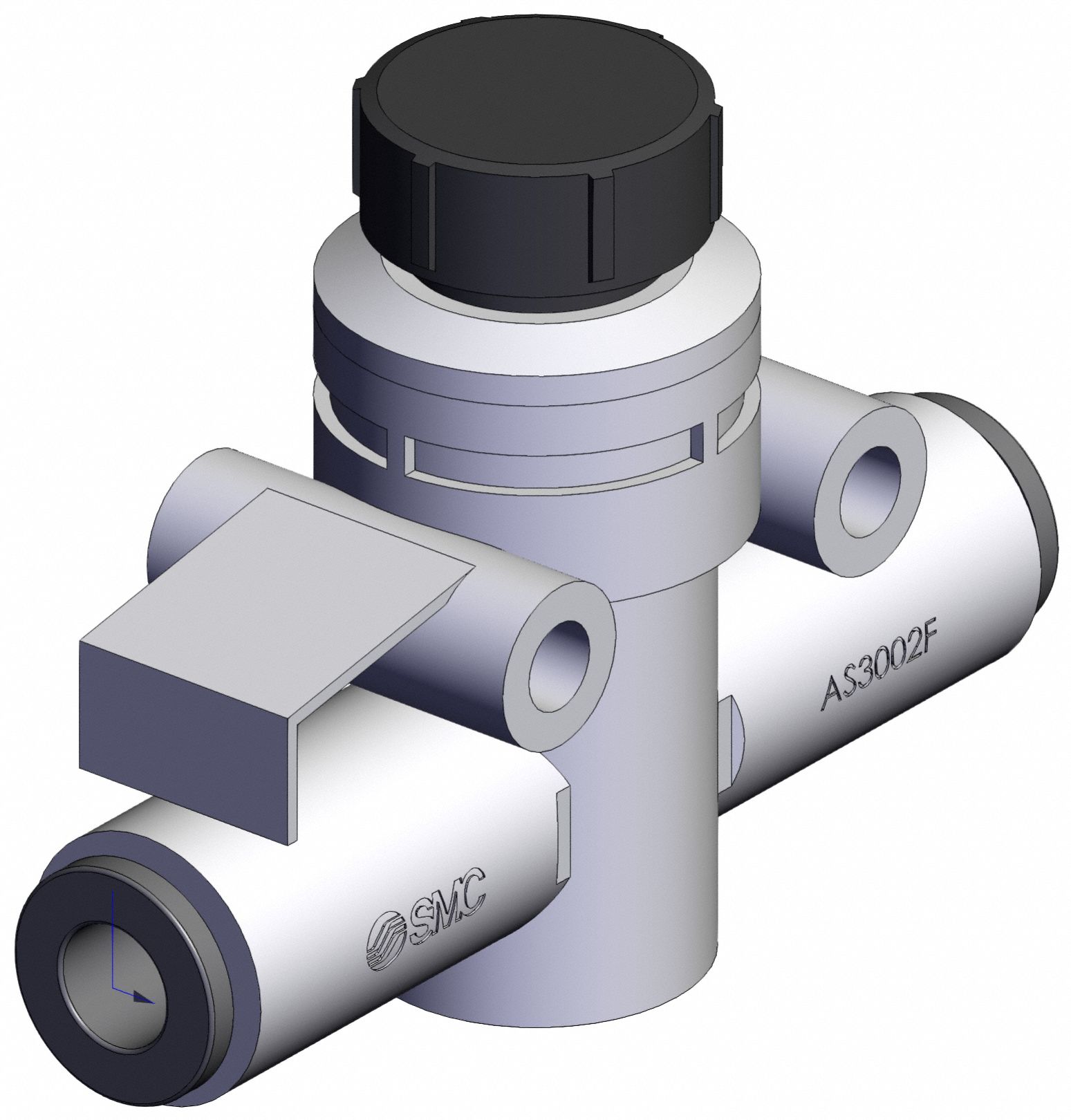 SMC, In-Line Fitting, Knob, Speed Controller - 852KE6|AS3002F-06A - Grainger